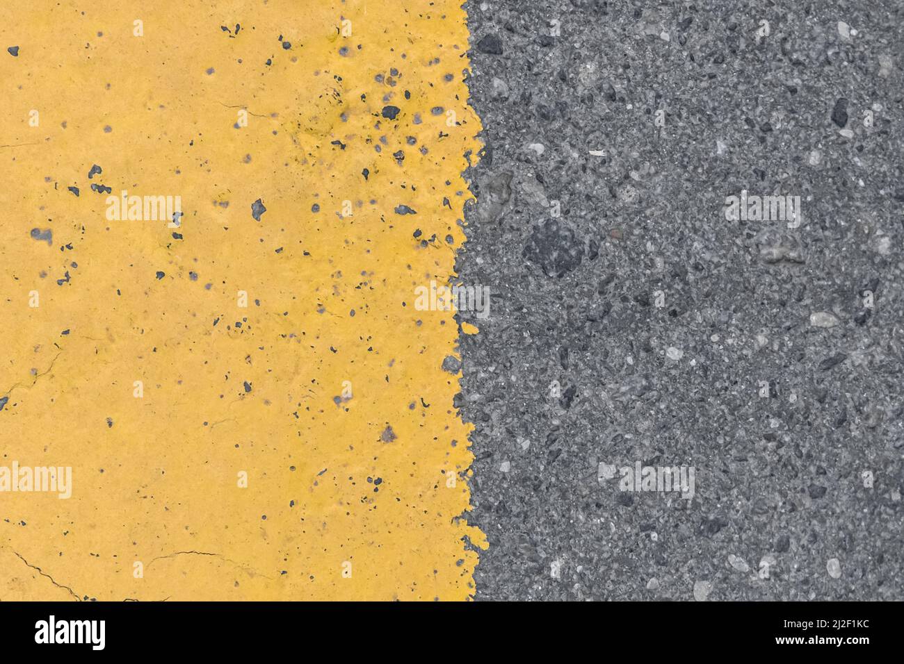 Asphalt street road markings with yellow paint abstract background ...