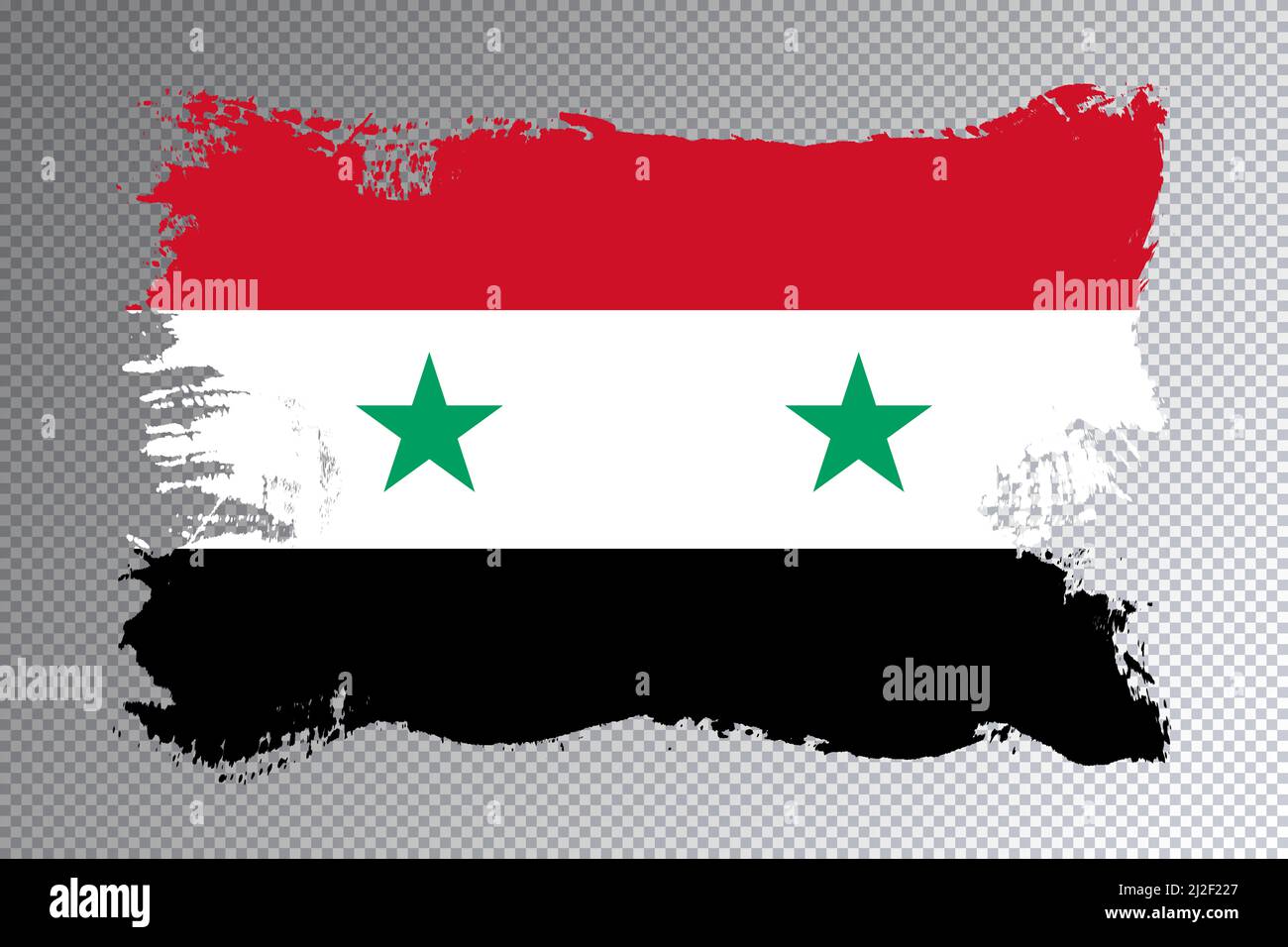 Syria flag brush stroke, national flag on transparent background Stock ...