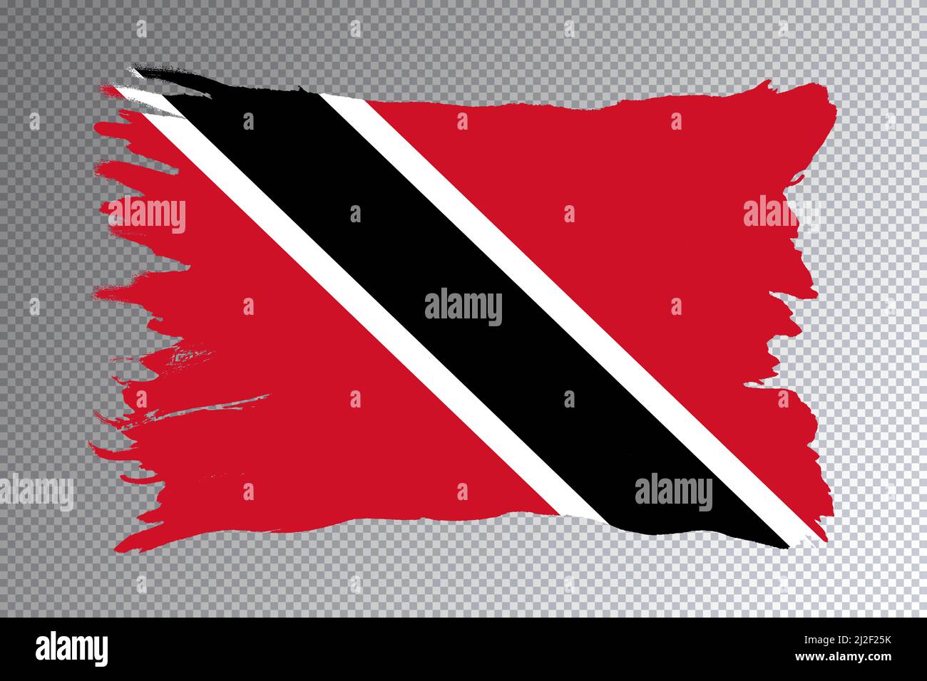 Trinidad and Tobago flag brush stroke, national flag on transparent background Stock Photo - Alamy