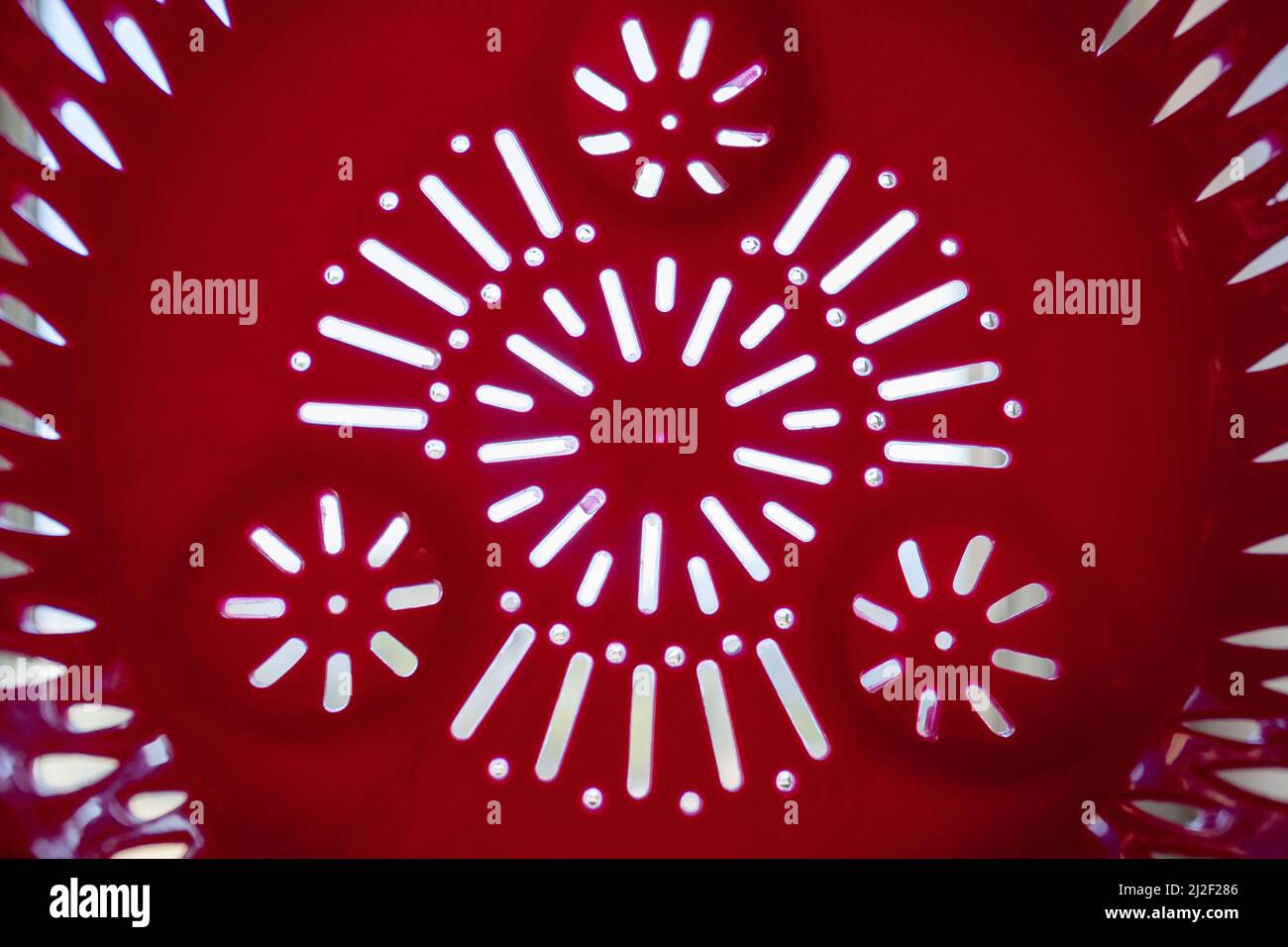 Pattern of holes in plastic colander. Horizontal photo Stock Photo - Alamy