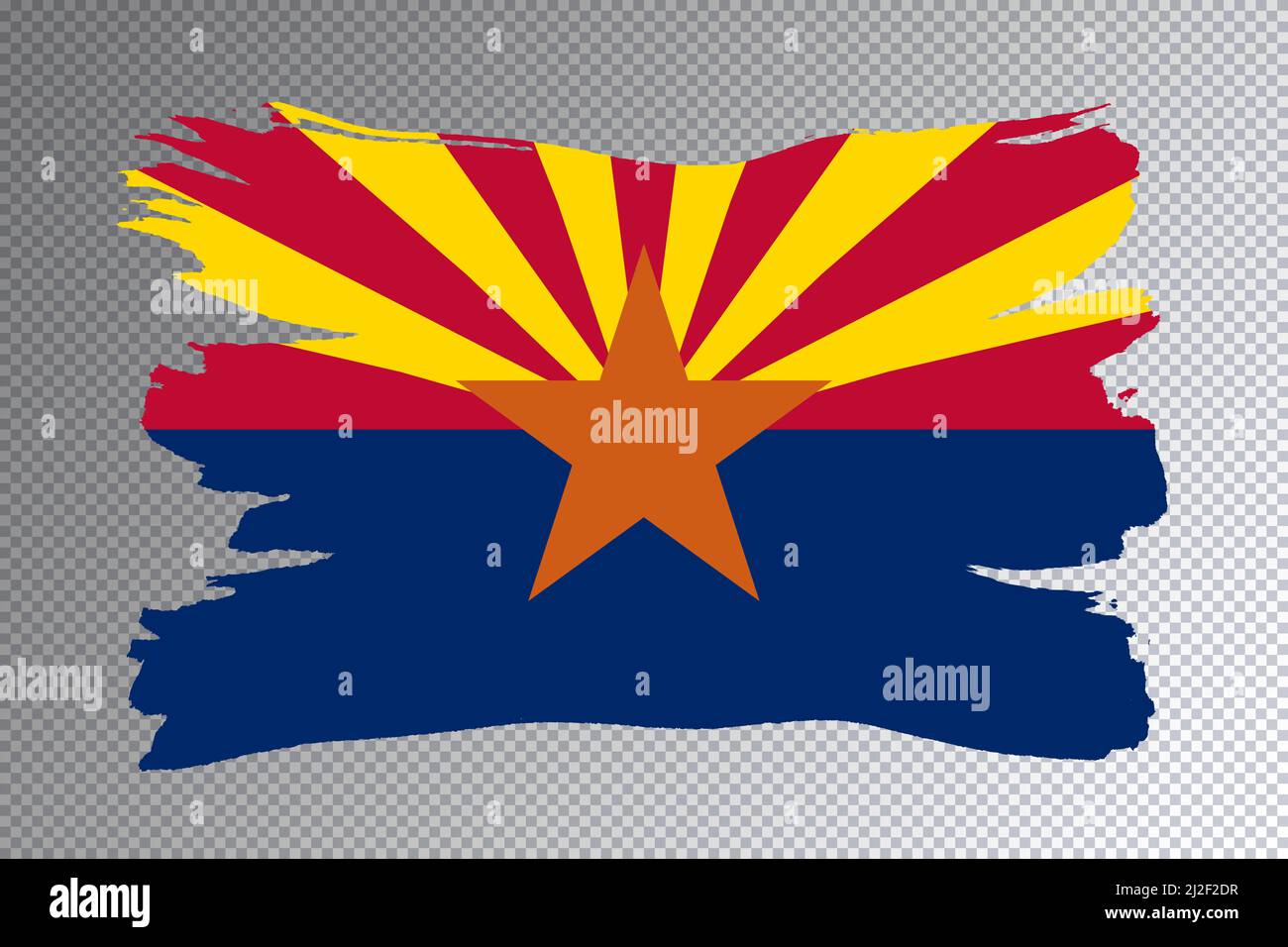 Arizona state flag, Arizona flag transparent background Stock Photo - Alamy