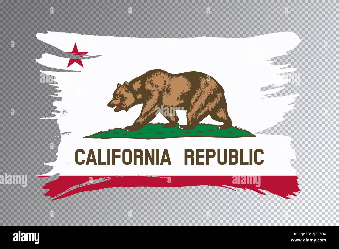 California state flag, California flag transparent background Stock ...
