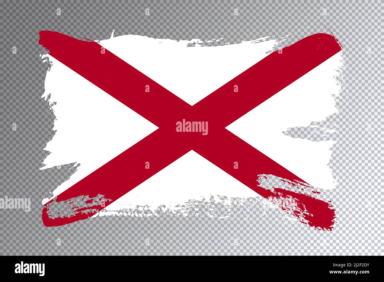 Alabama state flag, Alabama flag transparent background Stock Photo - Alamy