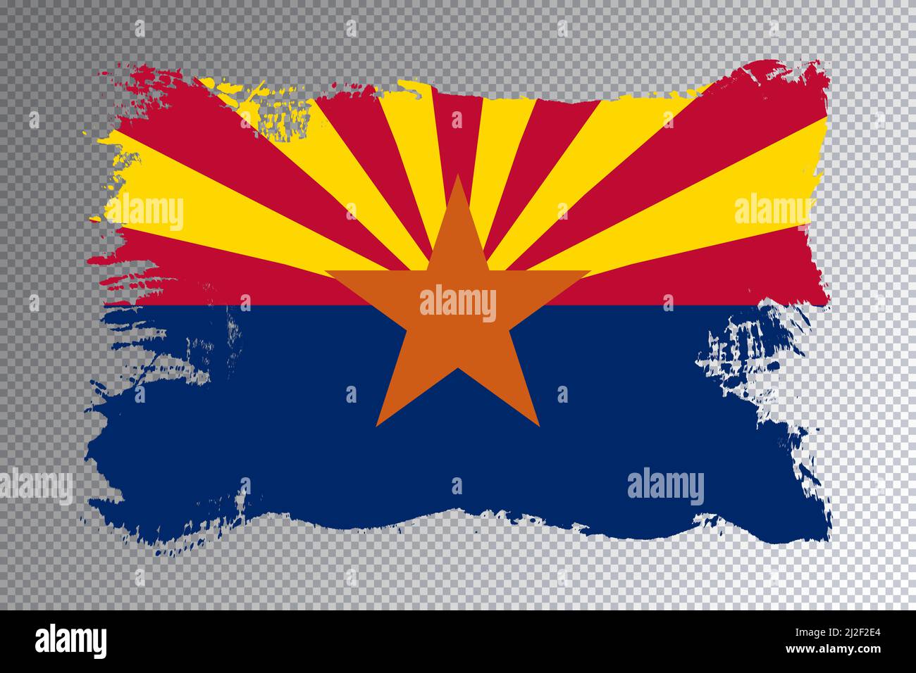 Arizona state flag, Arizona flag transparent background Stock Photo - Alamy