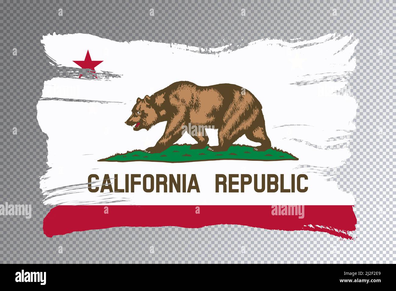 California state flag, California flag transparent background Stock ...