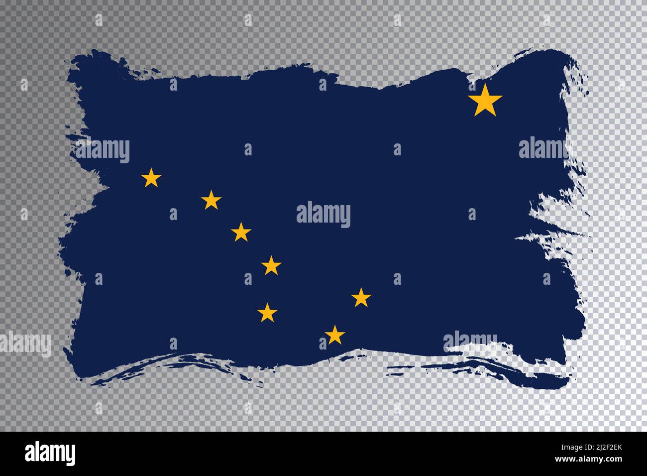Alaska state flag, Alaska flag transparent background Stock Photo - Alamy