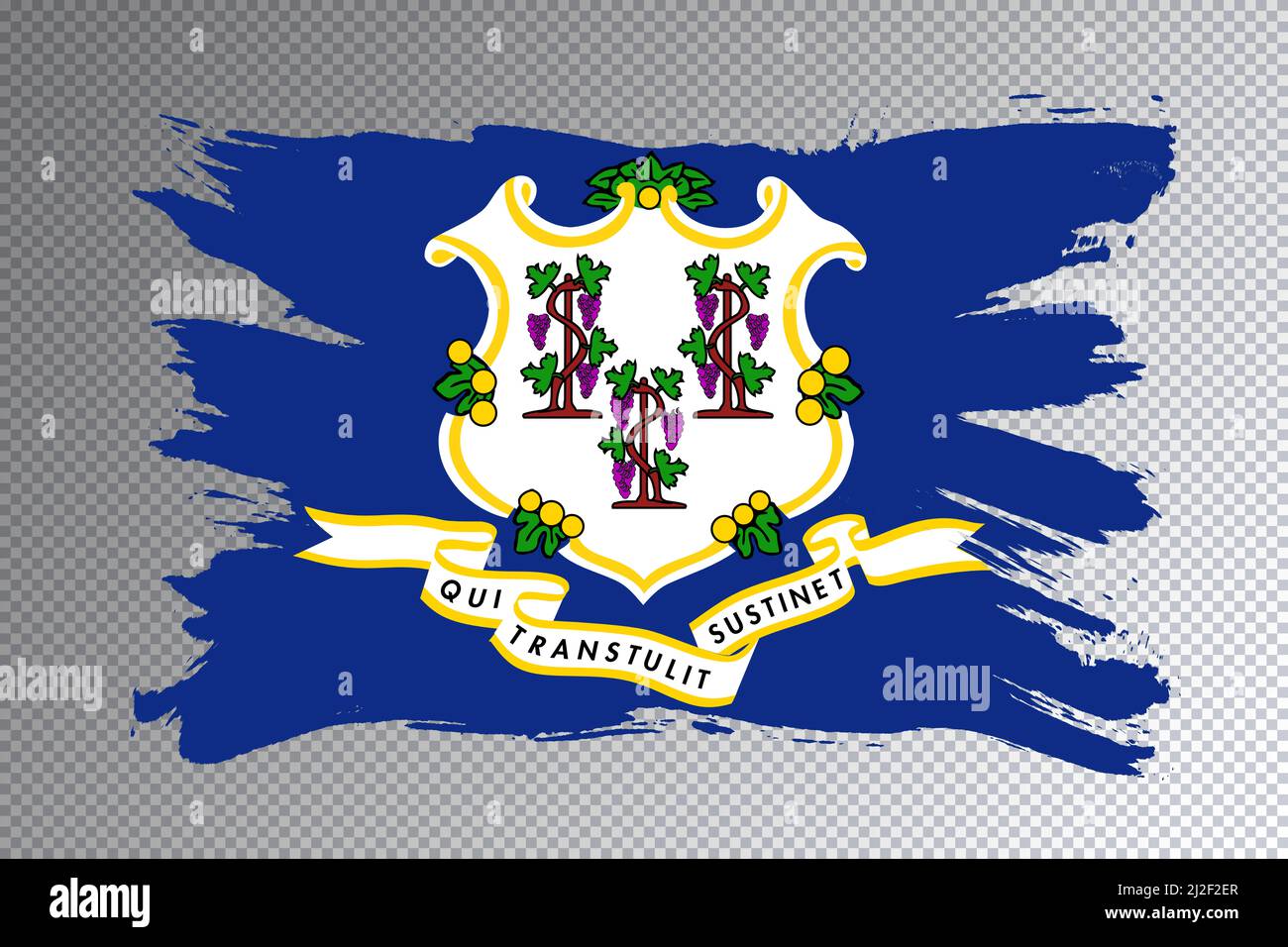 Connecticut state flag, Connecticut flag transparent background Stock ...