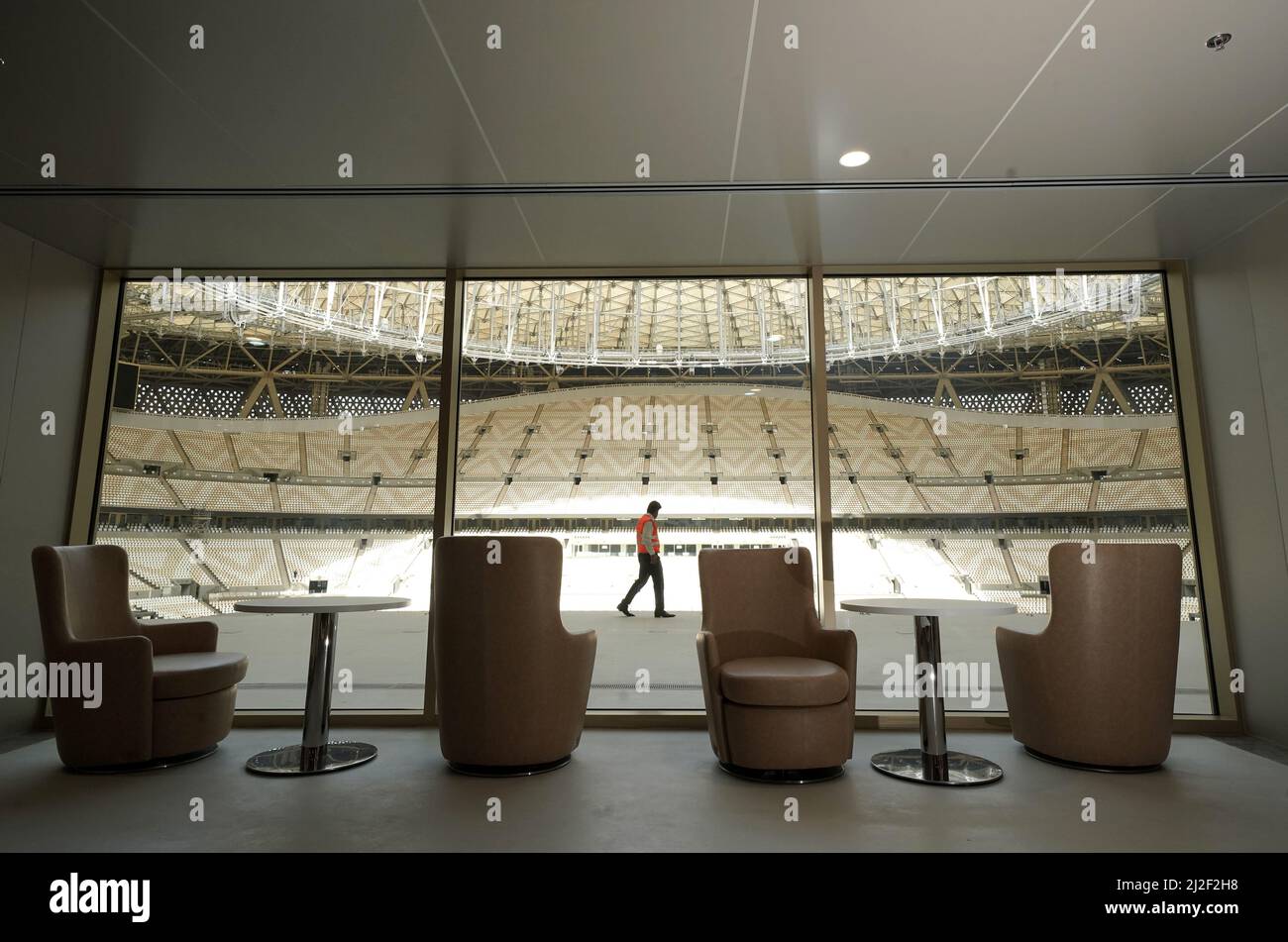 A general view of stands from the VIP Area of the Lusail Stadium, a ...