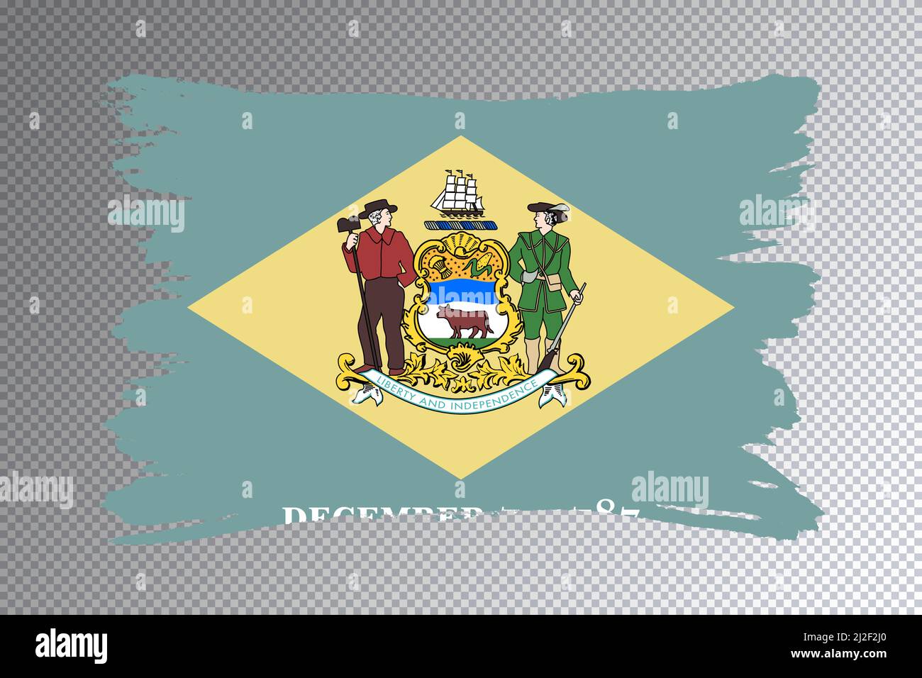 Delaware state flag, Delaware flag transparent background Stock Photo ...