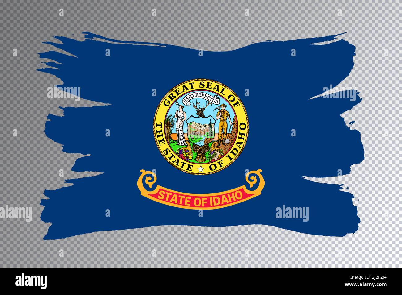 Idaho state flag, Idaho flag transparent background Stock Photo - Alamy