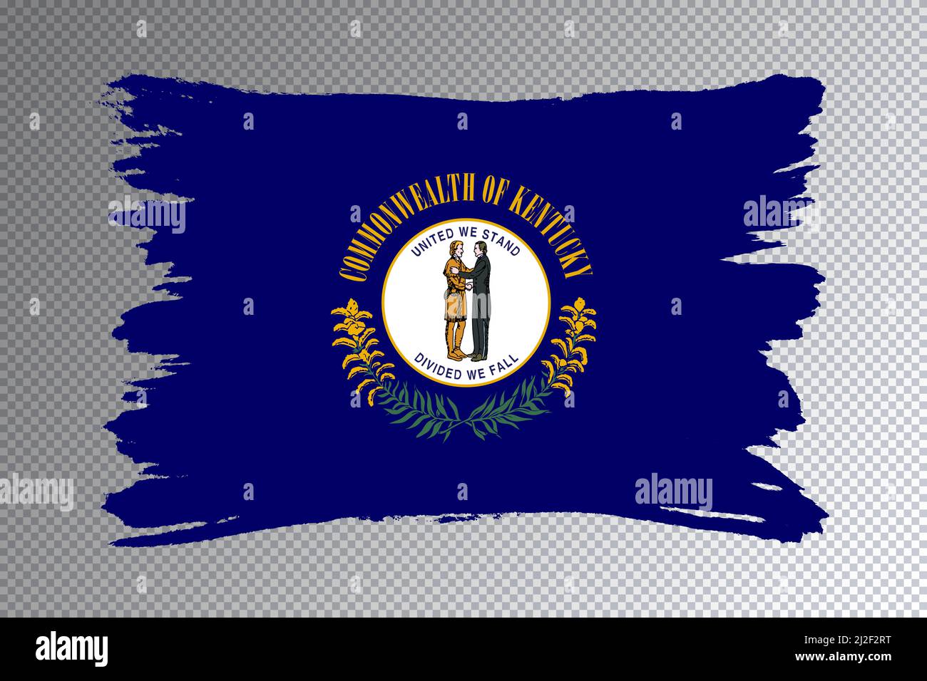 Kentucky state flag, Kentucky flag transparent background Stock Photo ...