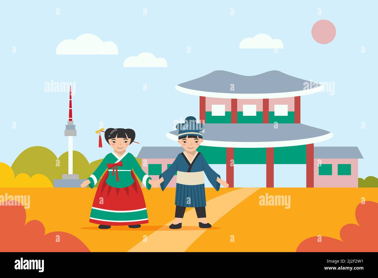 Children autumn traditional Stock Vector Images - Alamy