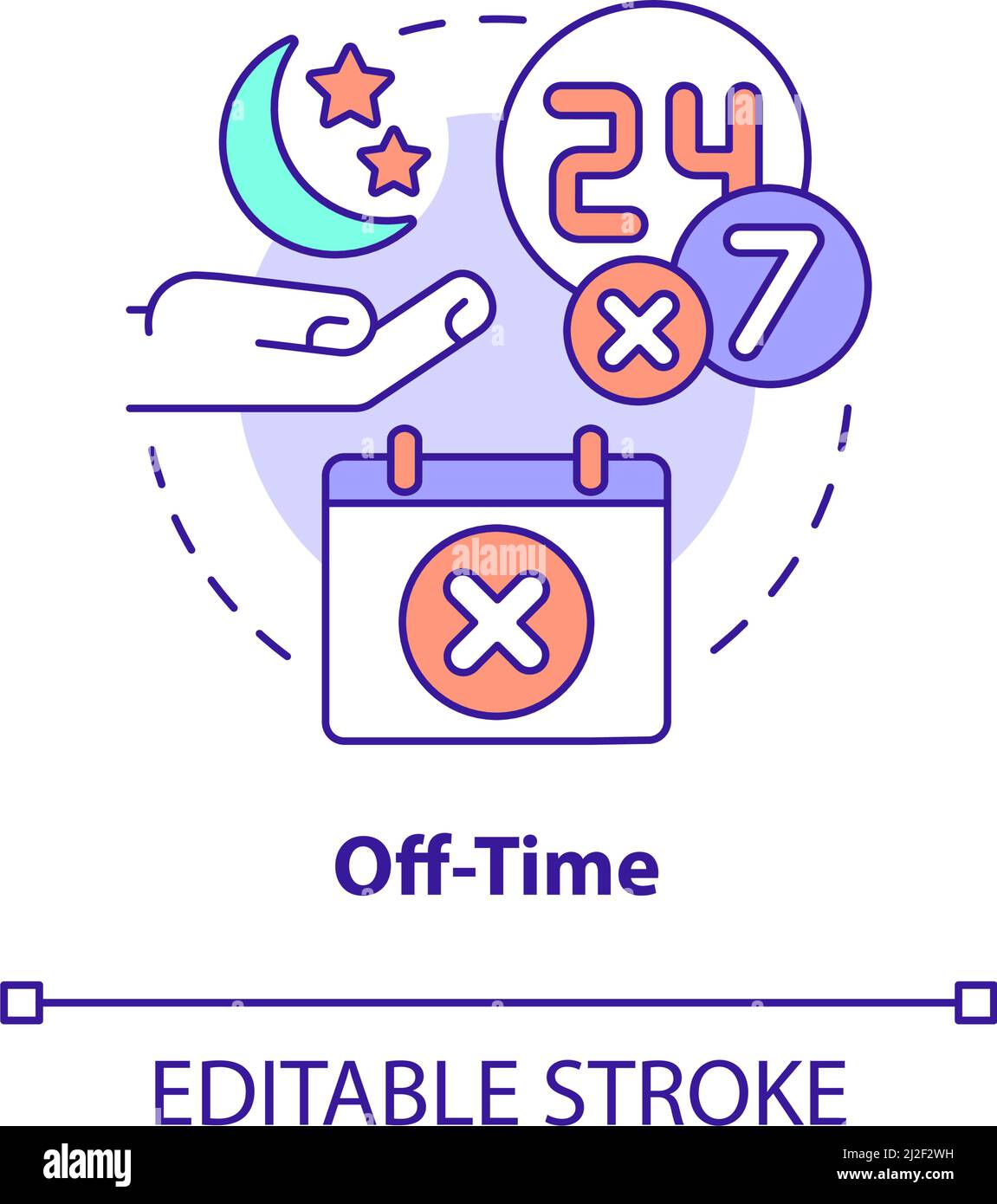 Off-time concept icon Stock Vector Image & Art - Alamy