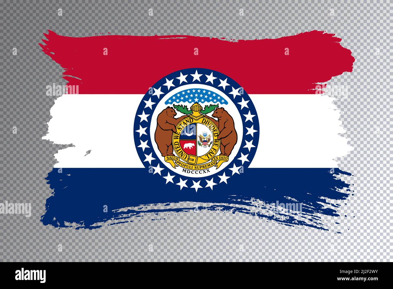 Missouri state flag, Missouri flag transparent background Stock Photo ...