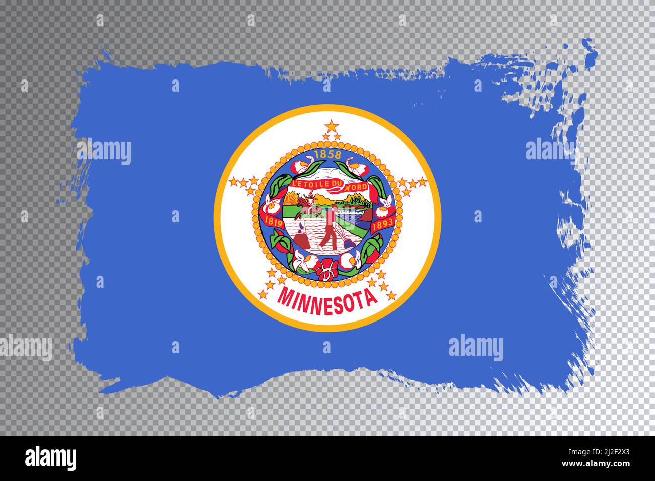Minnesota state flag, Minnesota flag transparent background Stock Photo ...