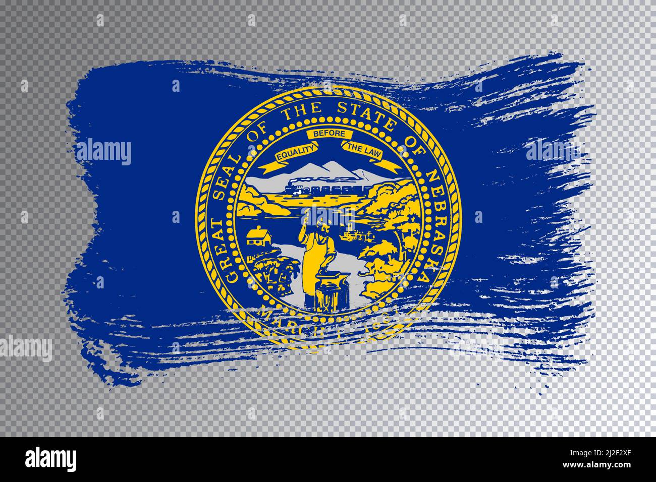 Nebraska state flag, Nebraska flag transparent background Stock Photo ...
