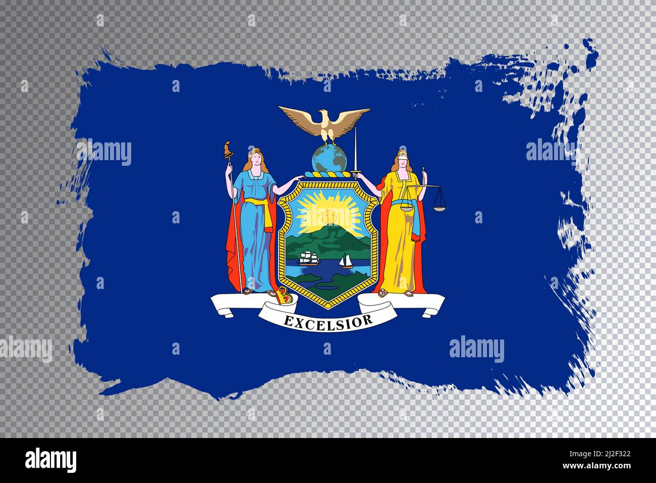 New York state flag, New York flag transparent background Stock Photo ...