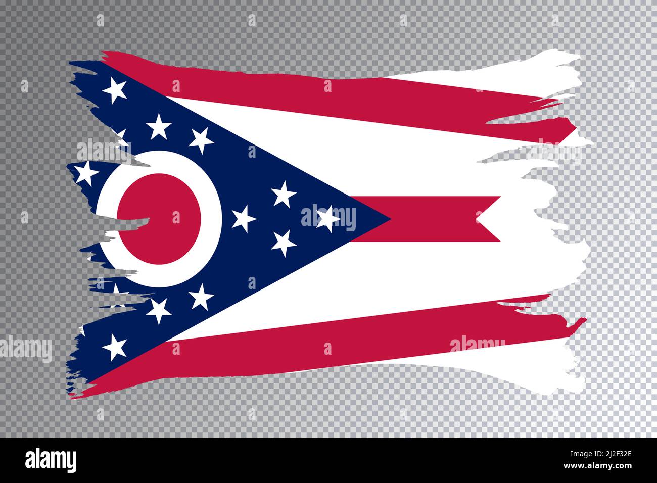Ohio state flag, Ohio flag transparent background Stock Photo - Alamy