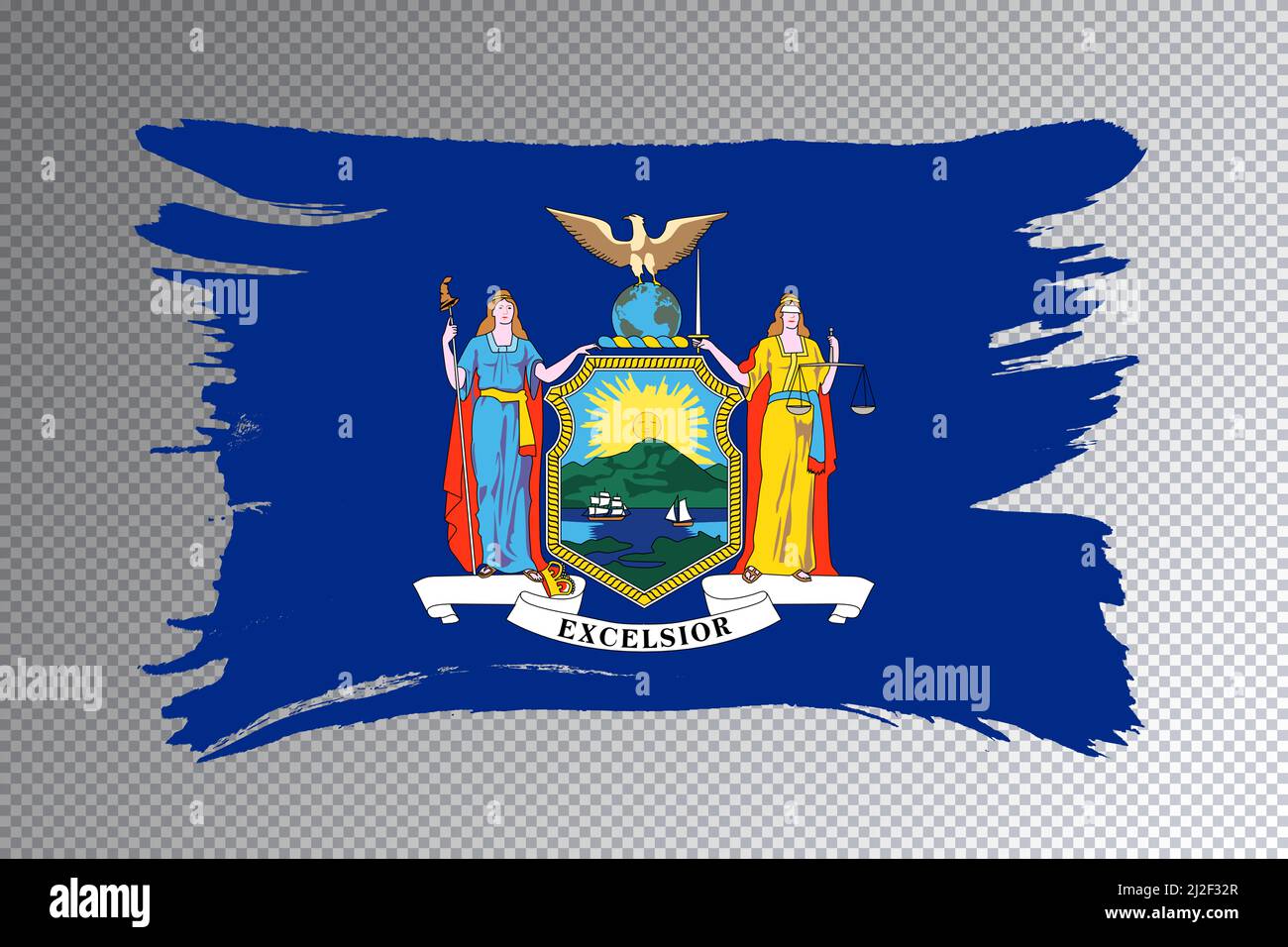 New York state flag, New York flag transparent background Stock Photo ...