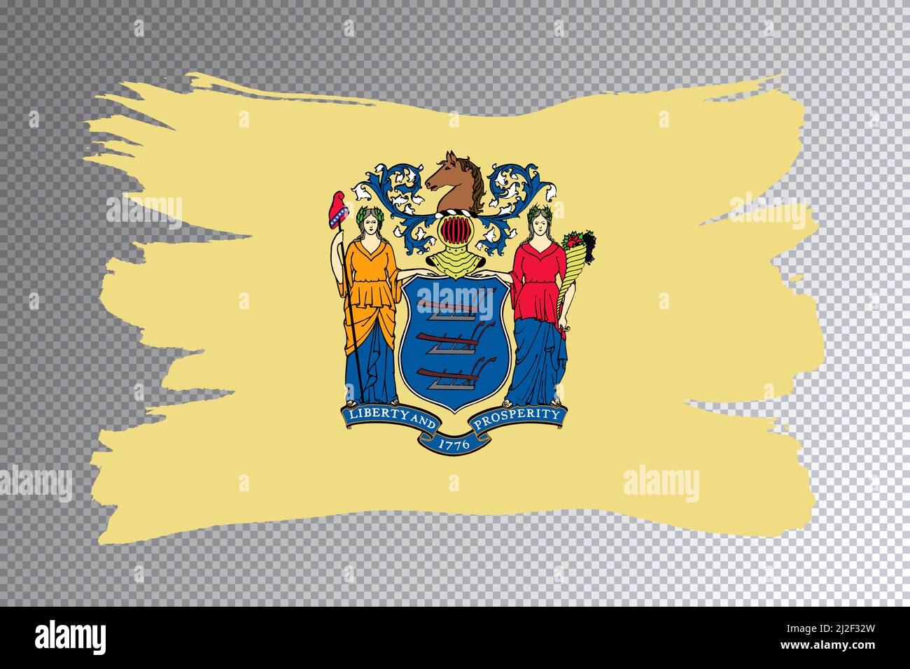 New Jersey state flag, New Jersey flag transparent background Stock ...