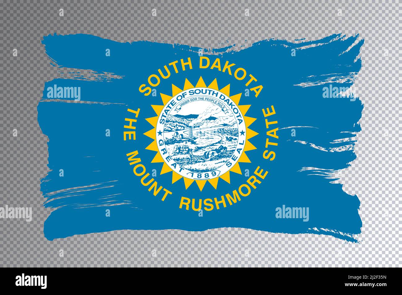 South Dakota state flag, South Dakota flag transparent background Stock ...