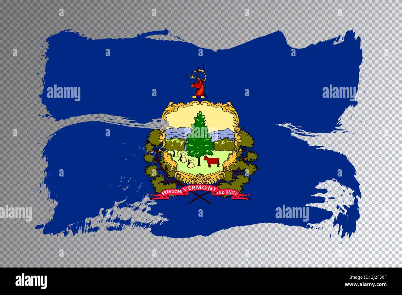 Vermont state flag, Vermont flag transparent background Stock Photo - Alamy