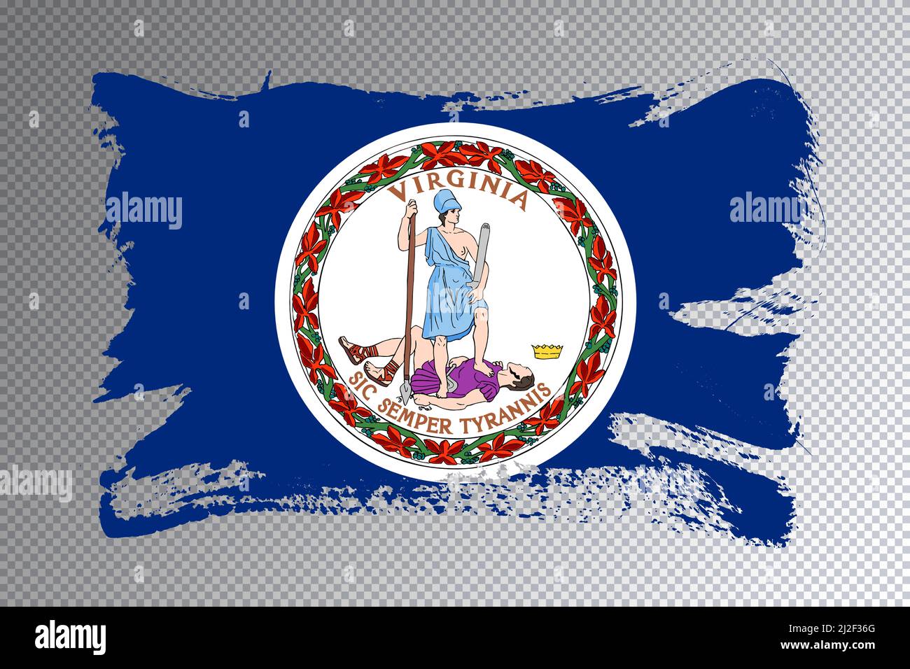 Virginia state flag, Virginia flag transparent background Stock Photo ...
