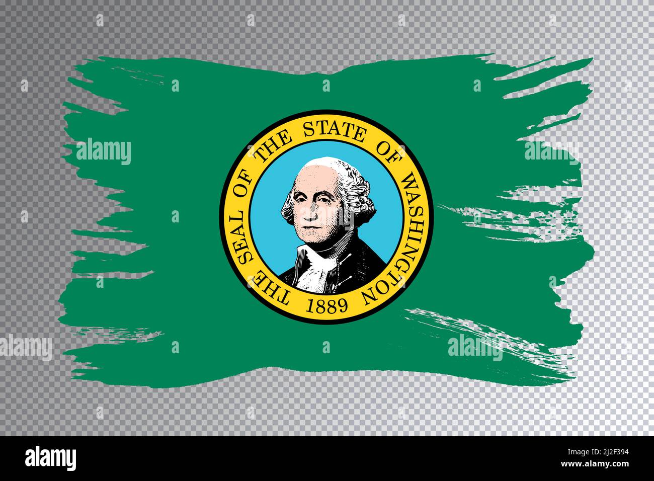 Washington state flag, Washington flag transparent background Stock ...