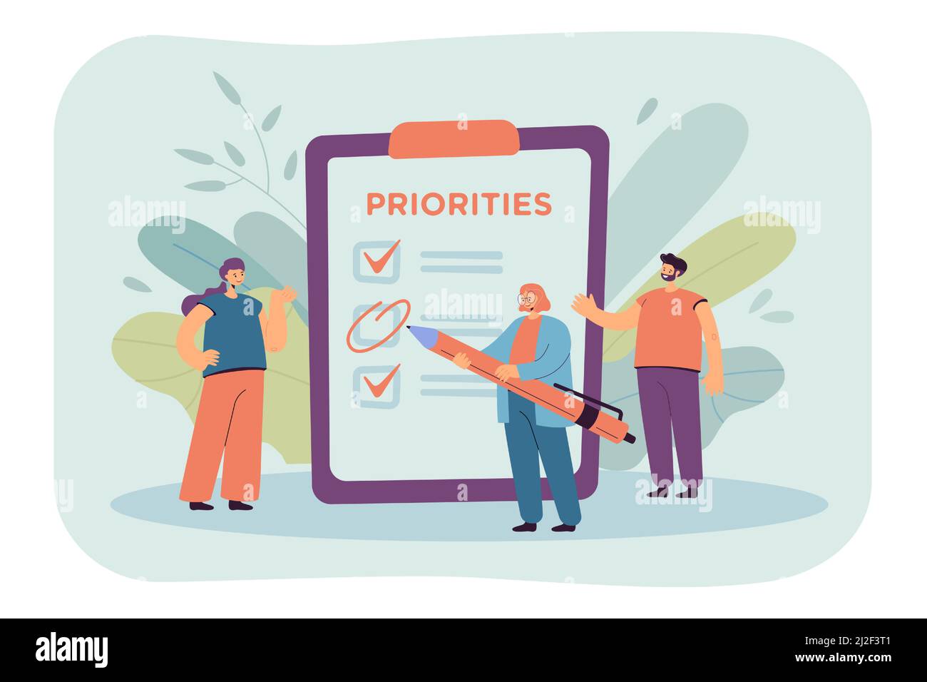 Business team planning work, making to do list, working together ...