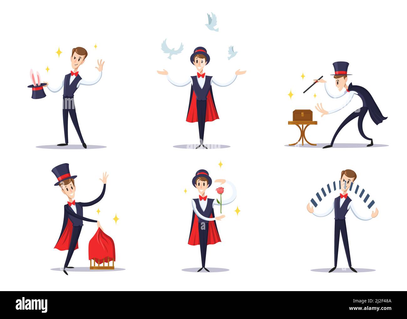 Magician doing tricks Stock Vector Images - Alamy