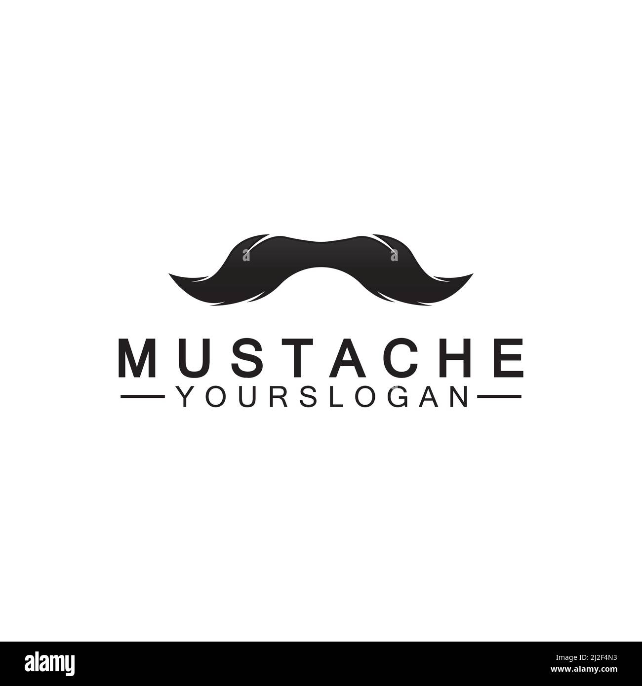 Mustache Vector icon logo design template Stock Vector Image & Art - Alamy