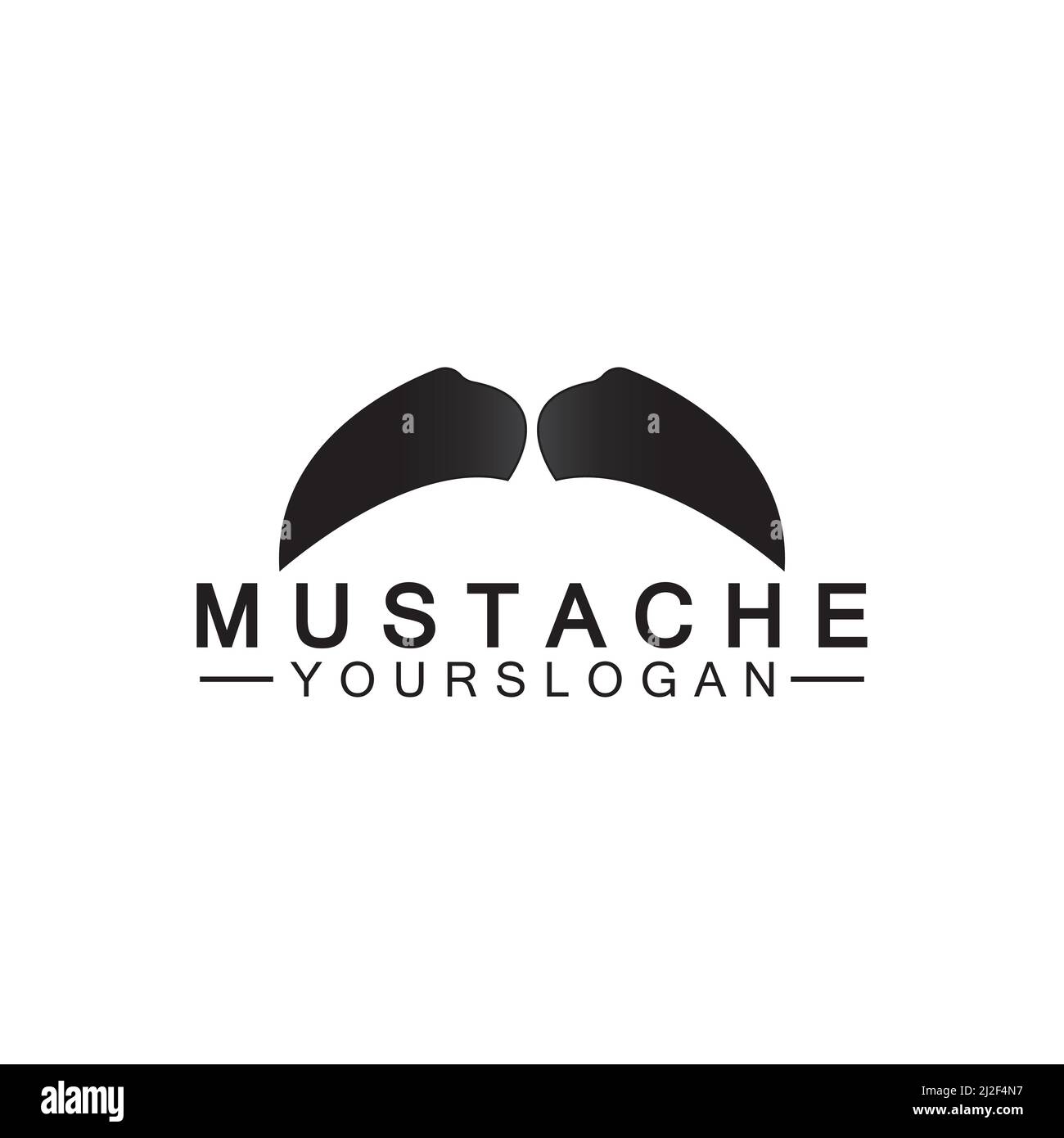 Mustache Vector icon logo design template Stock Vector Image & Art - Alamy
