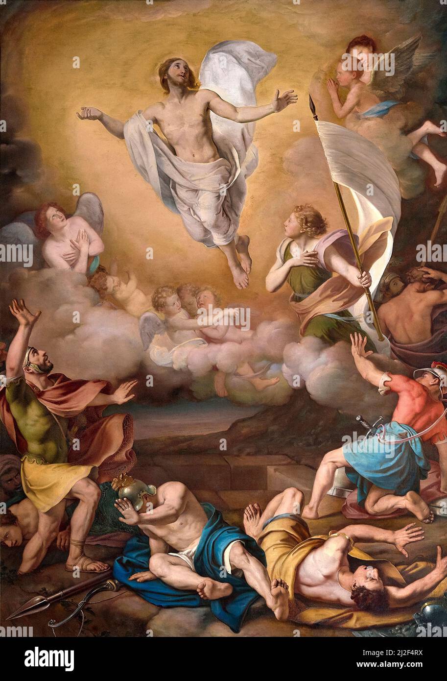 Resurrection of Jesus - oil on canvas - Lorenzo Toncini - 1850 ...