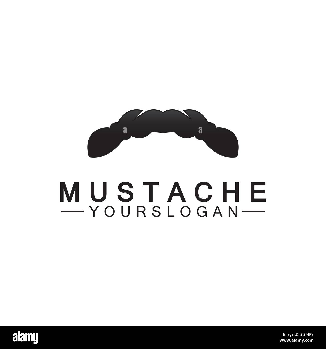 Mustache Vector icon logo design template Stock Vector Image & Art - Alamy