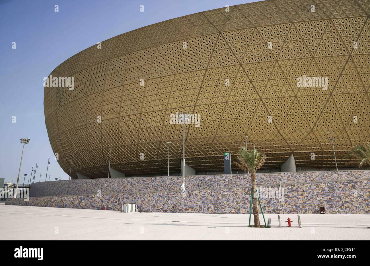 Lusail, Qatar. 01st Apr, 2022. An exterior view of the "Lusail Iconic ...