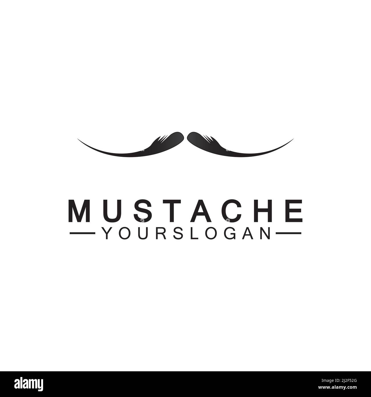 Mustache Vector icon logo design template Stock Vector Image & Art - Alamy