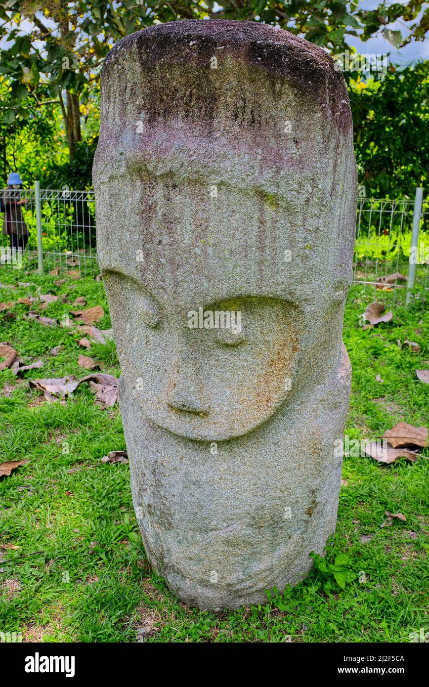 This megalithic statue is called Langkebulawa by the local people. It ...