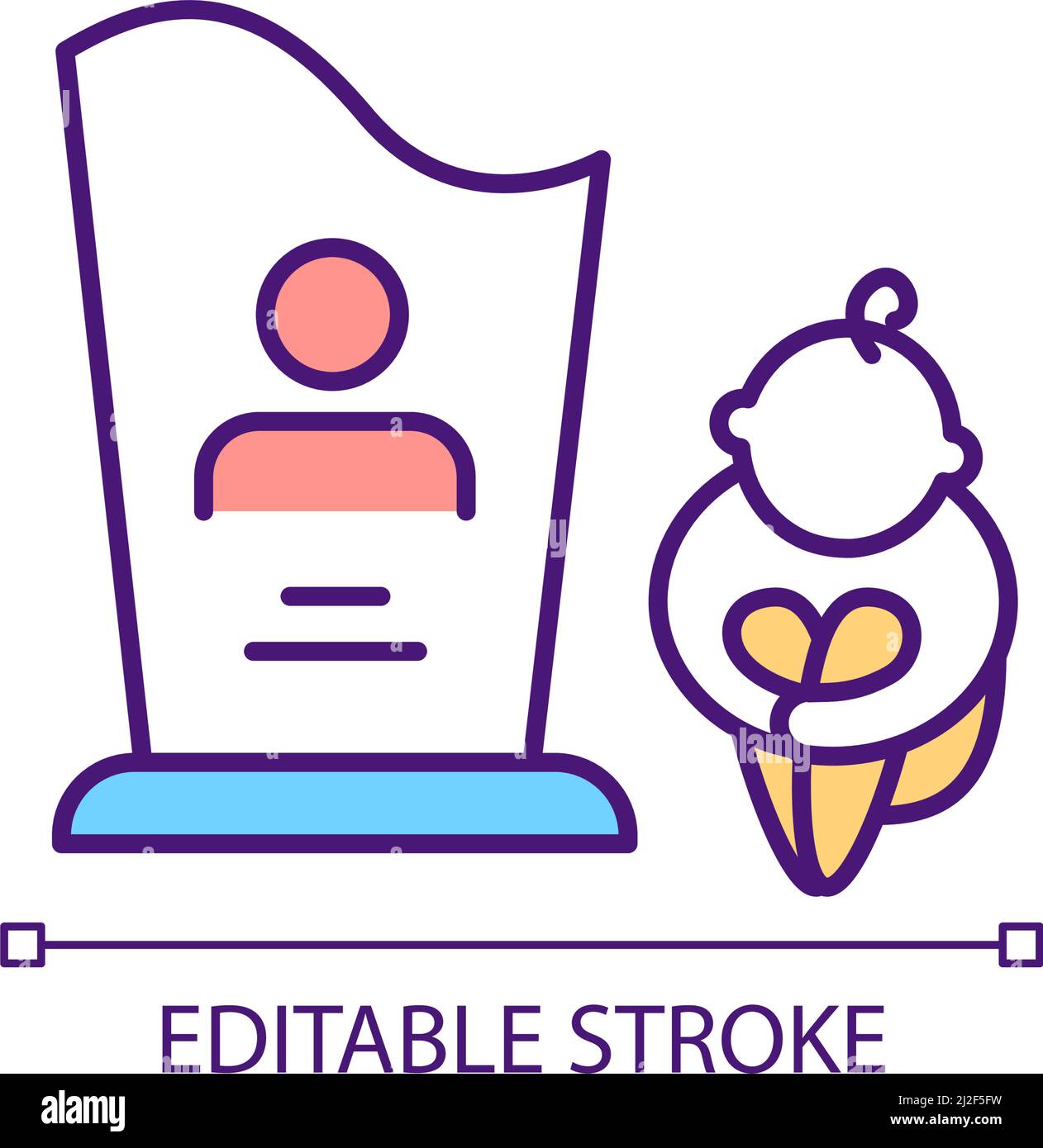 Parental loss in childhood RGB color icon Stock Vector Image & Art - Alamy