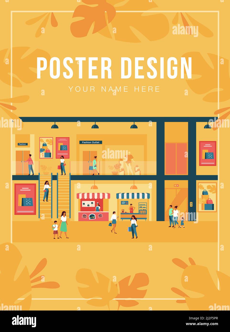 People mall design Stock Vector Images - Alamy