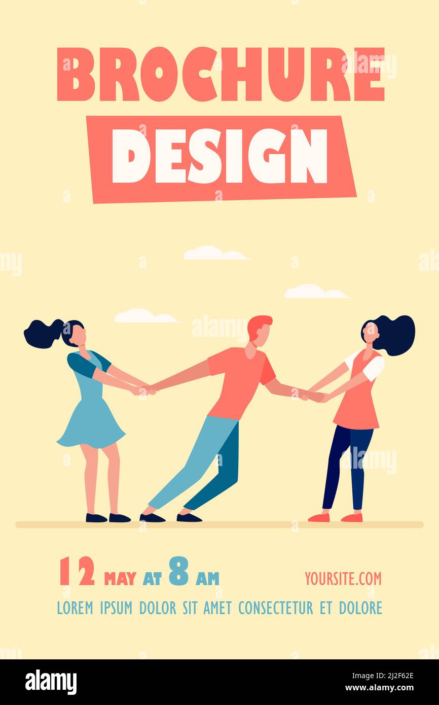 Three women pulling Stock Vector Images - Alamy