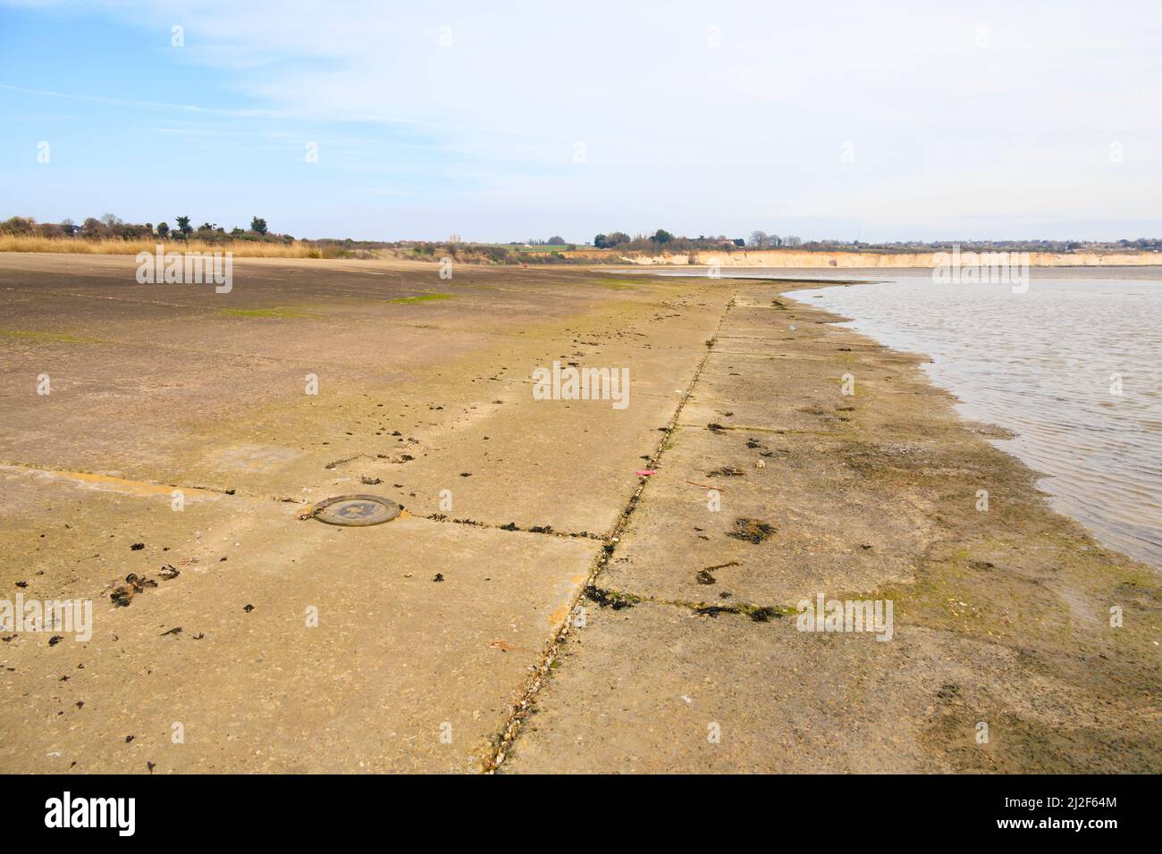 Former hovercraft landing ramps and pads at the Ramsgate to Calais ...
