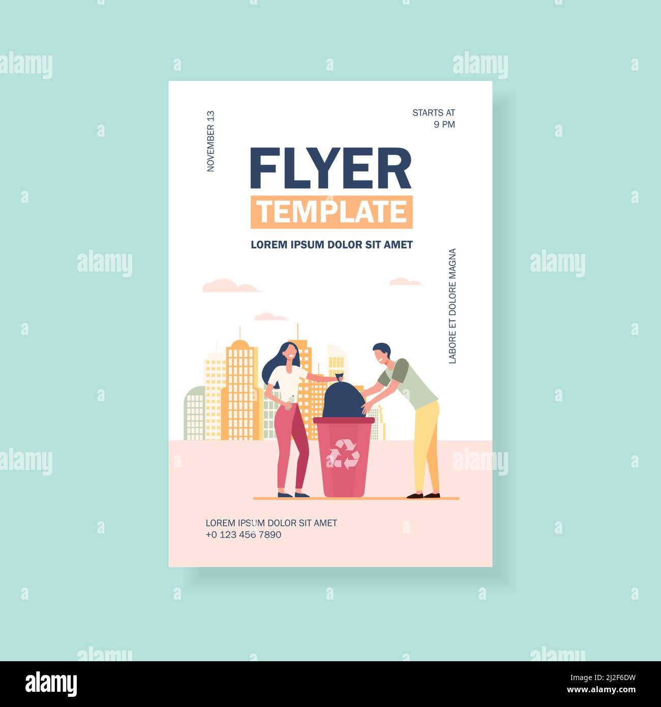 Man collecting rubbish recycling Stock Vector Images - Alamy