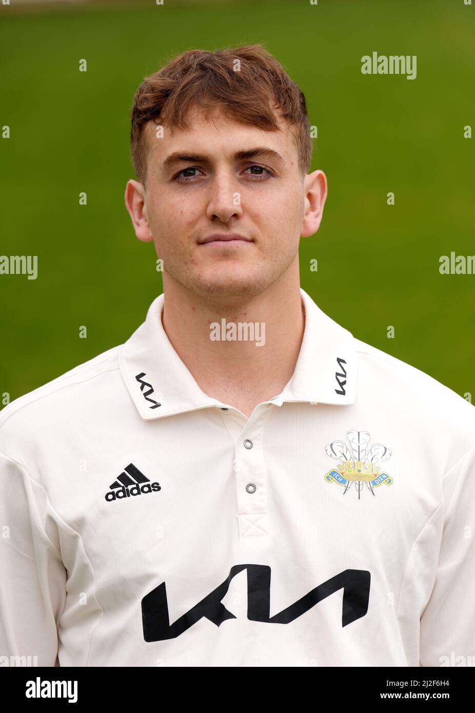 Surrey's Nicholas Kimber during a photocall at the Kia Oval, London ...