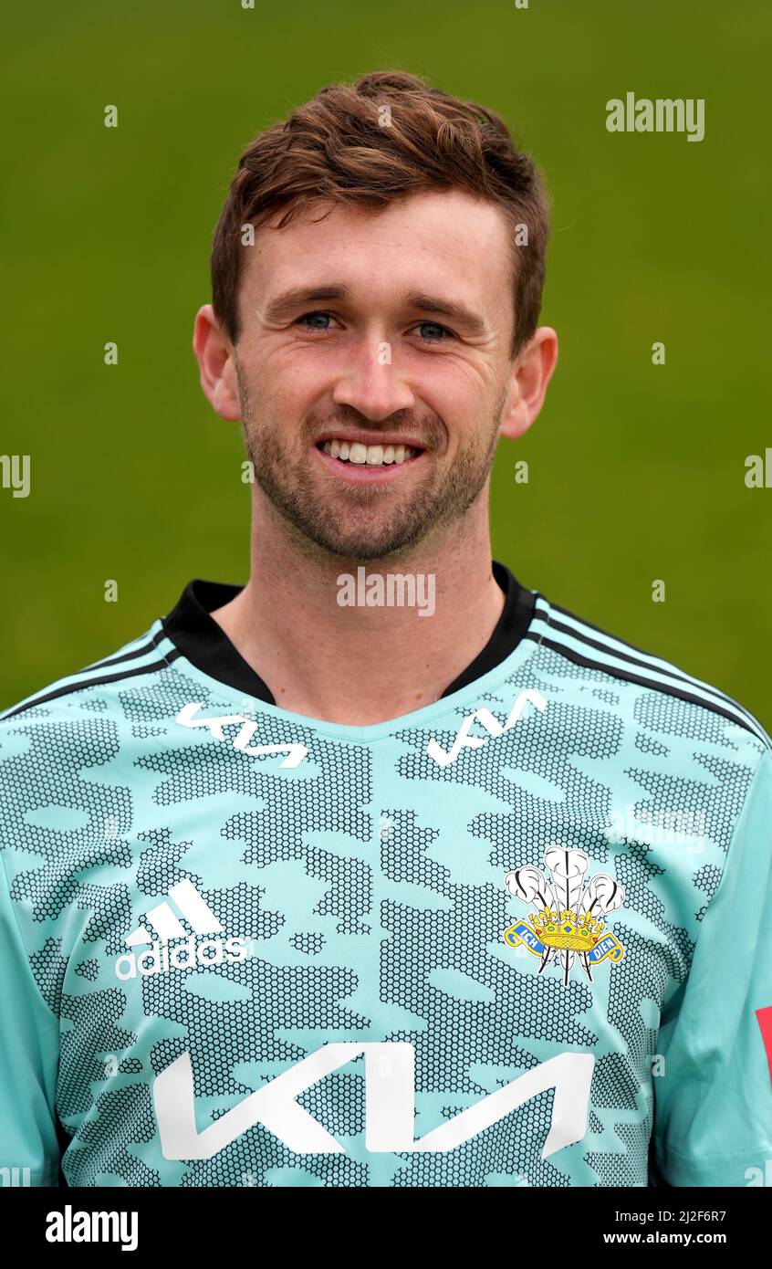 Surrey's Cameron Steel during a photocall at the Kia Oval, London ...