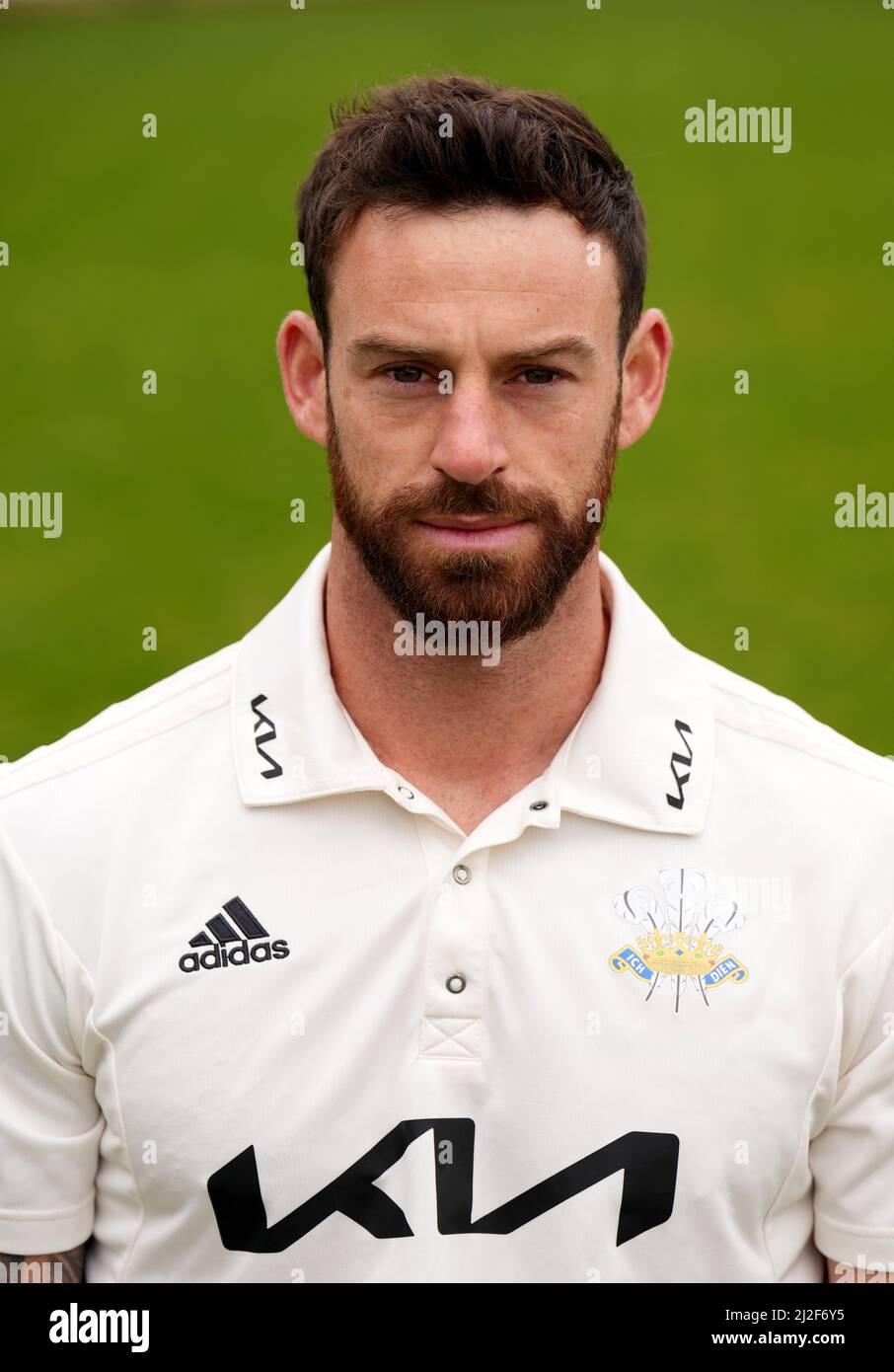 Surrey's Jordan Clark during a photocall at the Kia Oval, London ...