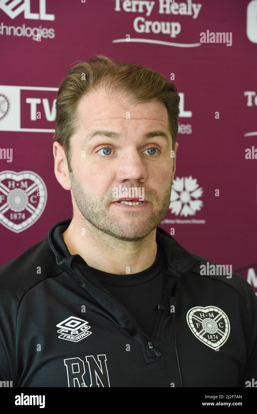 Oriam Sports Centre Edinburgh.Scotland.UK.1st April 22 Hearts-Manager ...