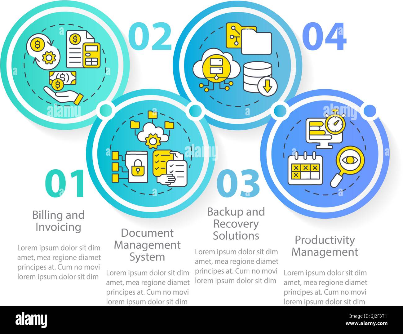 Tools for virtual workplace circle infographic template Stock Vector ...