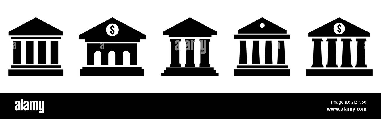 Bank icon set Stock Vector Image & Art - Alamy
