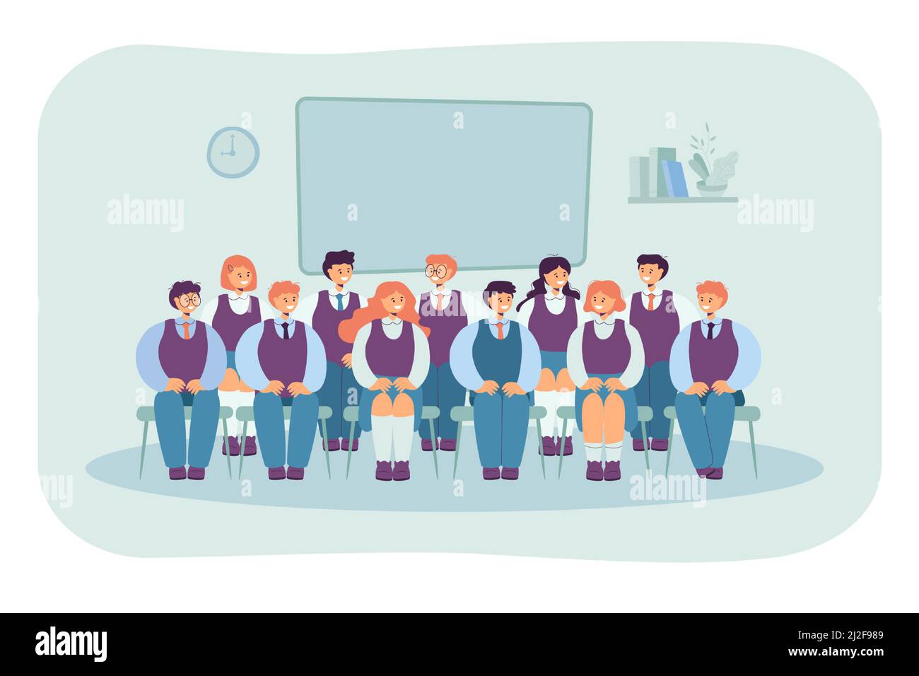 Group of children for the class photo Cut Out Stock Images & Pictures ...