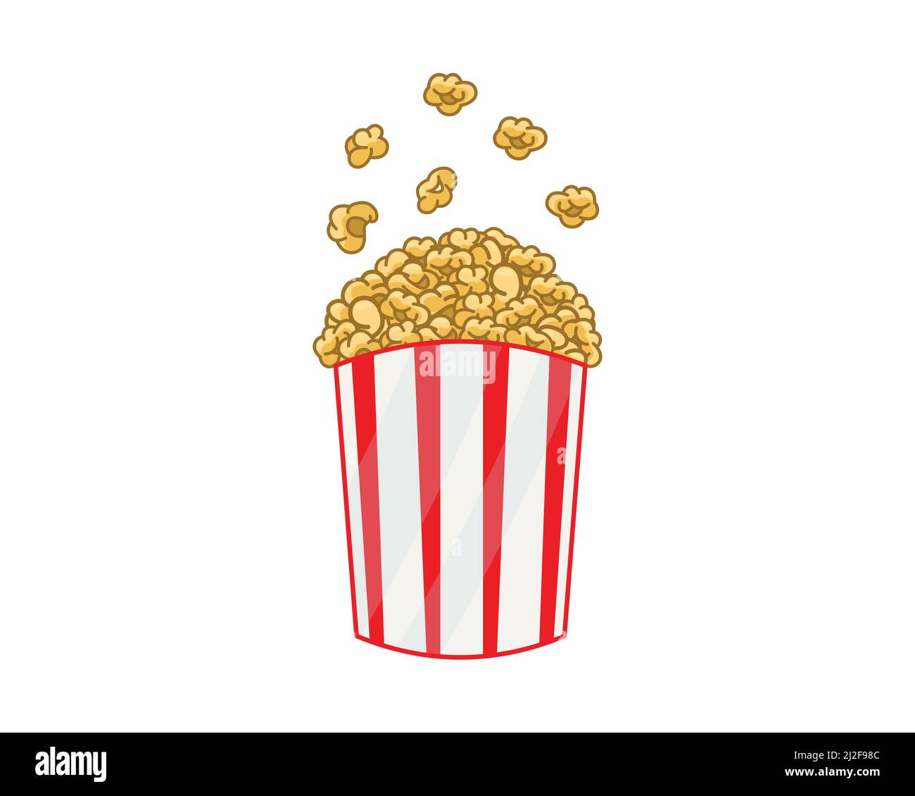 Detailed Popcorn the Snack Food Illustration Vector Stock Vector Image ...